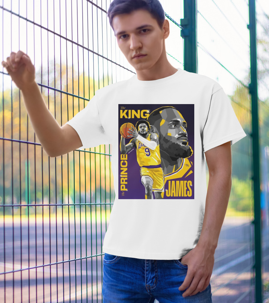 The King The Prince LeBron James Bronny James Lakers NBA T-Shirt