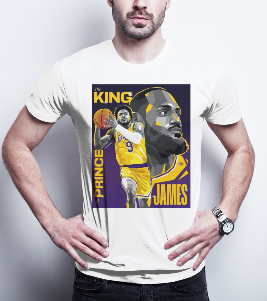 The King The Prince LeBron James Bronny James Lakers NBA T-Shirt