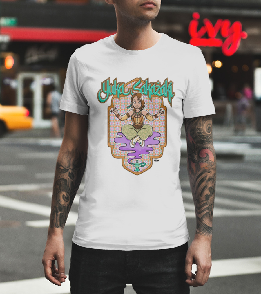 Yuka Sakazaki AEW Genie Magic Lamp Floating T-Shirt