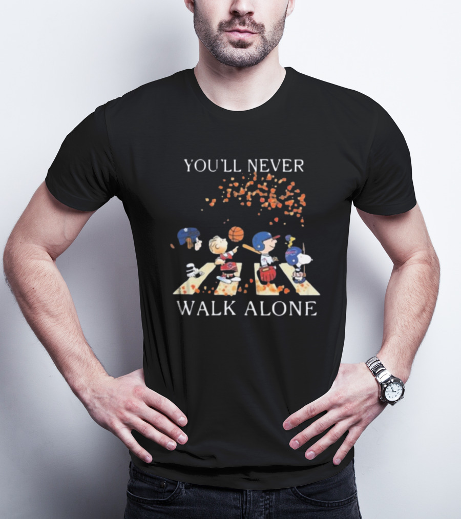 Peanuts Characters You'll Never Walk Alone Toronto Sports Team T-Shirt