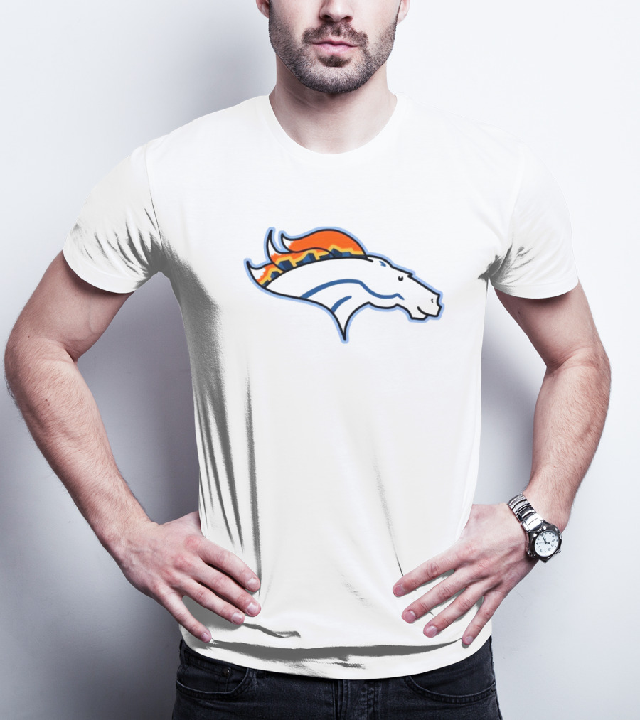 NFL NBA Broncos Nuggets Logo Mashup T-Shirt