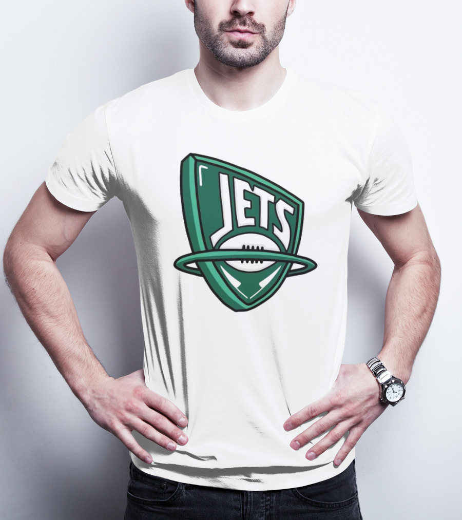 NFL X NBA Jets Logo Mash Combine T-Shirt