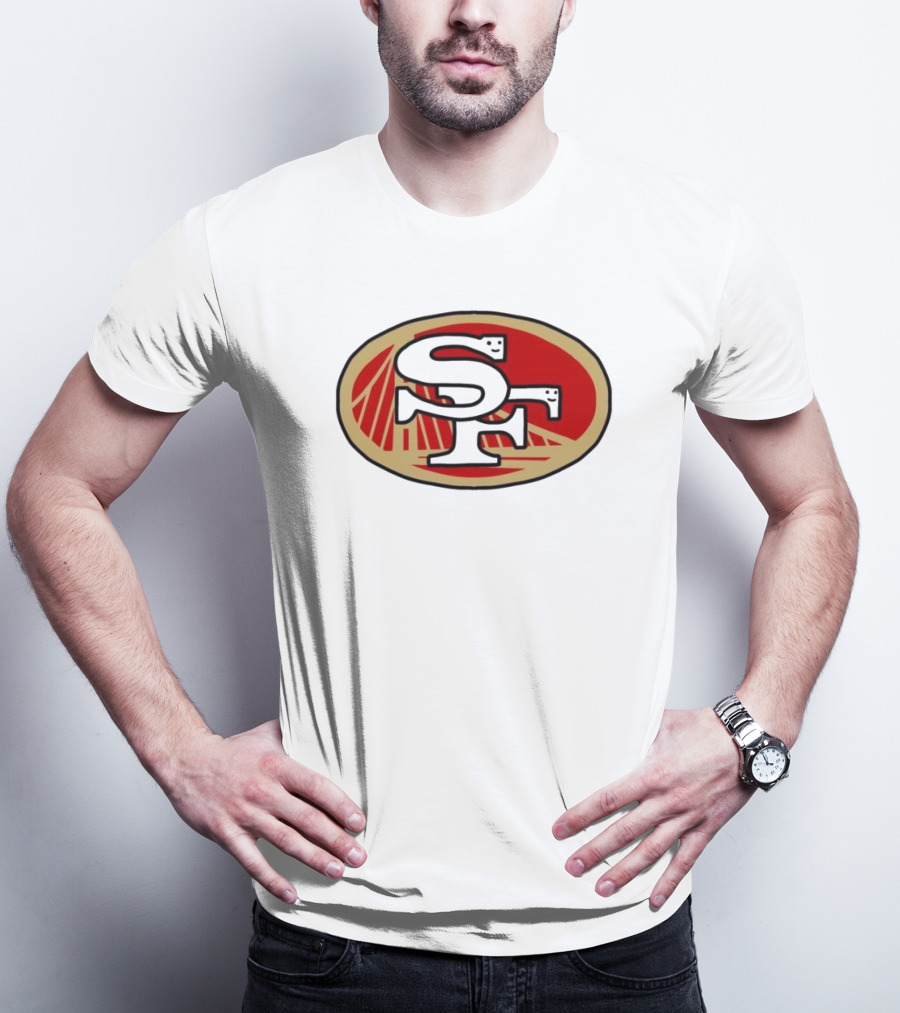 NFL X NBA San Francisco 49ers Warriors Logo Mash Combine T-Shirt