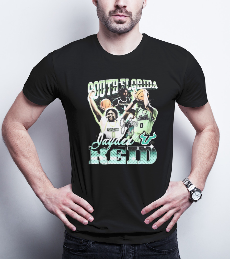 South Florida Jayden Reid #0 Bulls Basketball Signature T-Shirt