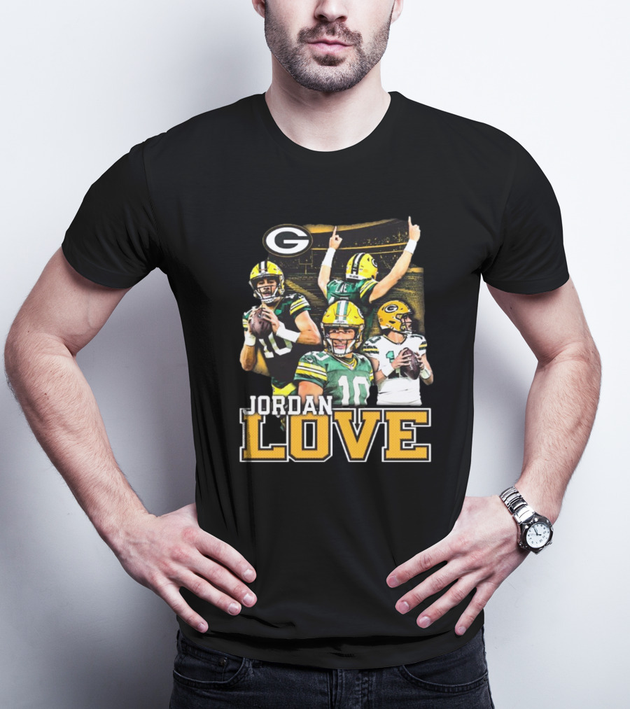 Jordan Love Green Bay Packers Player NFL Iconic Moments T-Shirt