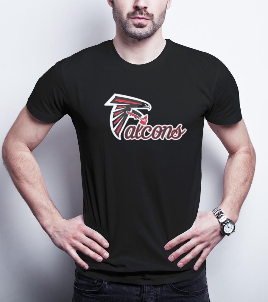 Atlanta Falcons X Atlanta Braves Logo Mashup NFL MLB Collaboration T-Shirt