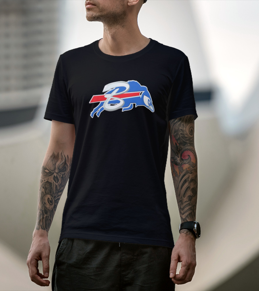 Buffalo Bills X Toronto Blue Jays Logo Mash NFL X MLB T-Shirt