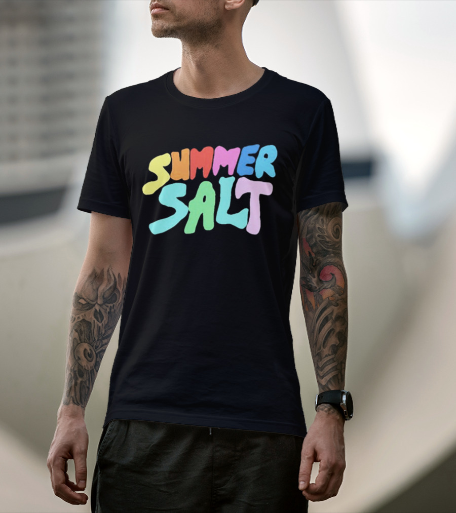 Summer Salt Colorful Rainbow Typography T-Shirt