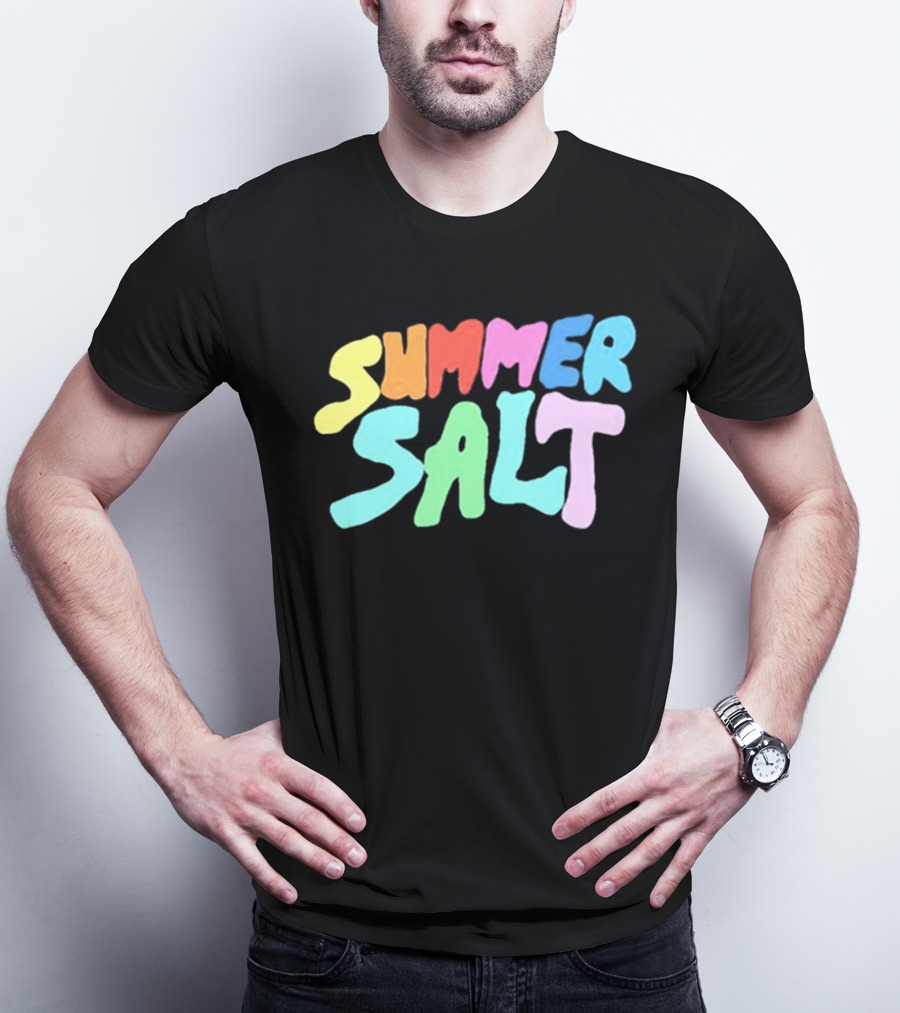 Summer Salt Colorful Rainbow Typography T-Shirt