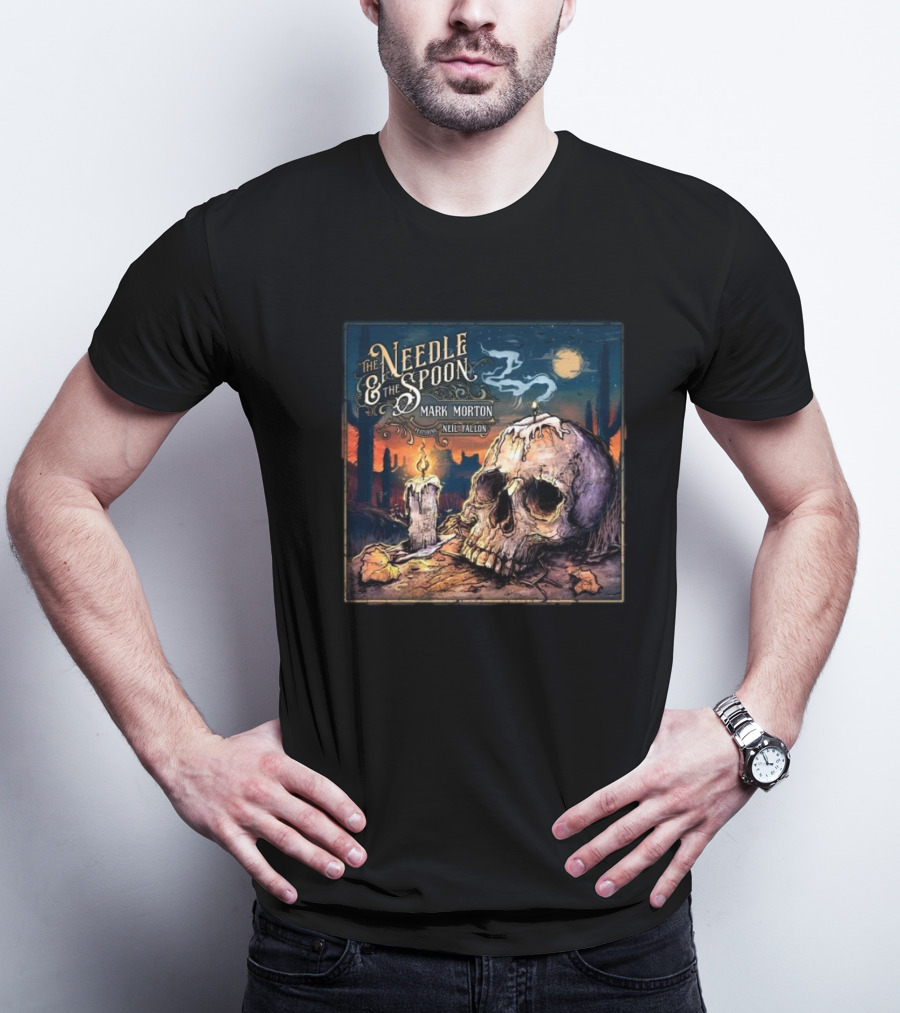 The Needle And The Spoon Featuring Mark Morton Neil Fallon Skull Candle Desert Moon T-Shirt