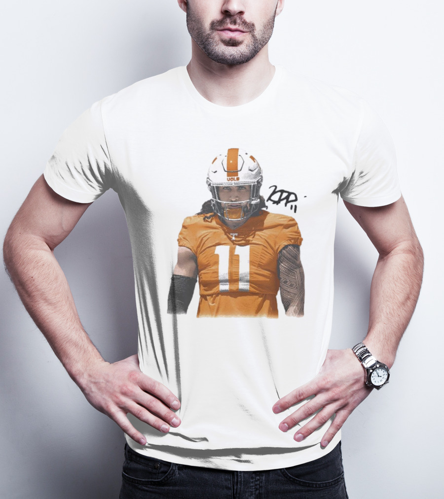 Keenan Pili Tennessee Vols NCAA Football Number 11 T-Shirt