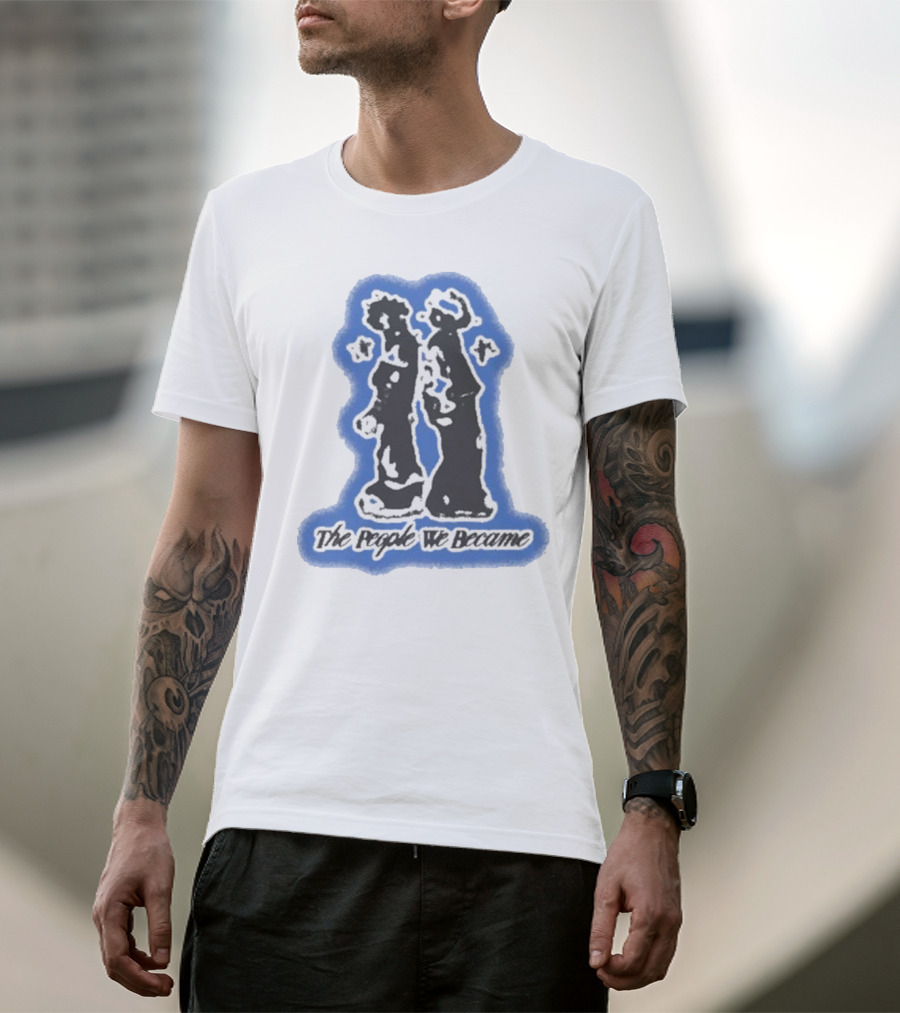 Nobigdyl. Back To Back The People We Became Iconic Figures Blue Outline T-Shirt