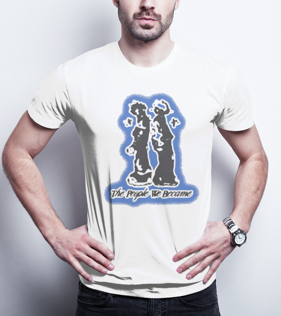 Nobigdyl. Back To Back The People We Became Iconic Figures Blue Outline T-Shirt