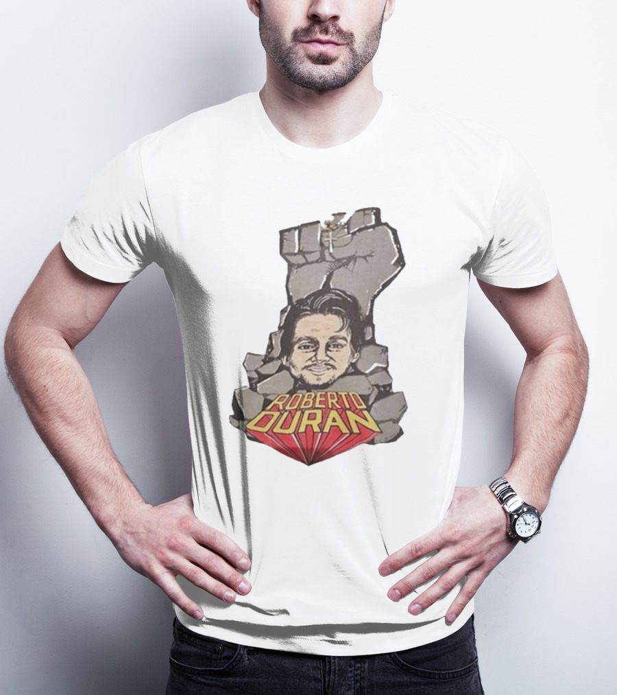 Roberto Duran Fist Breaking Through Vintage Boxing T-Shirt