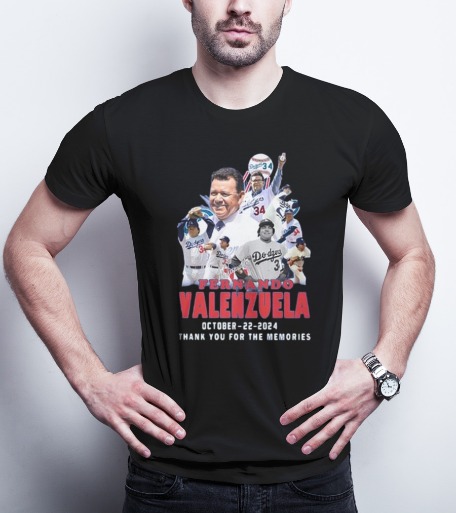 Fernando Valenzuela Los Angeles Dodgers Thank You For The Memories October 22 T-Shirt