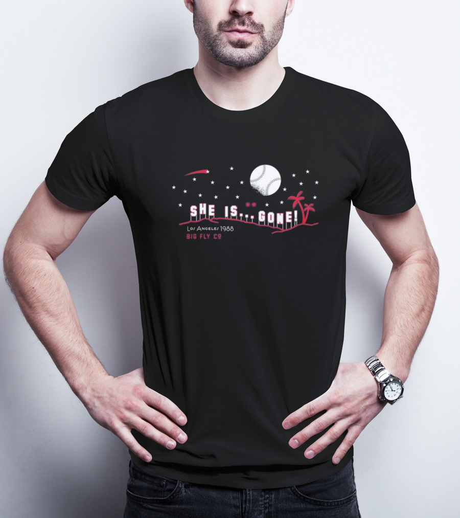 Los Angeles 1988 Big Fly Co She Is Gone T-Shirt