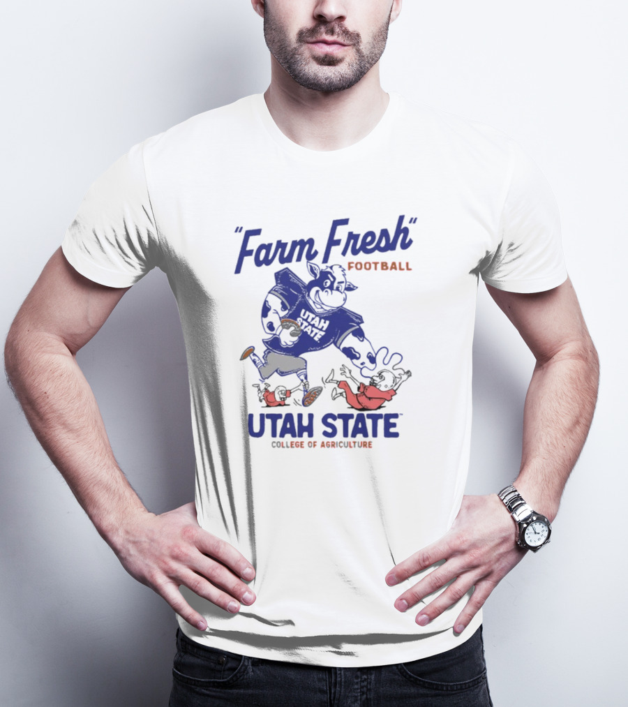 Farm Fresh Football Mootah State Utah State College Of Agriculture T-Shirt