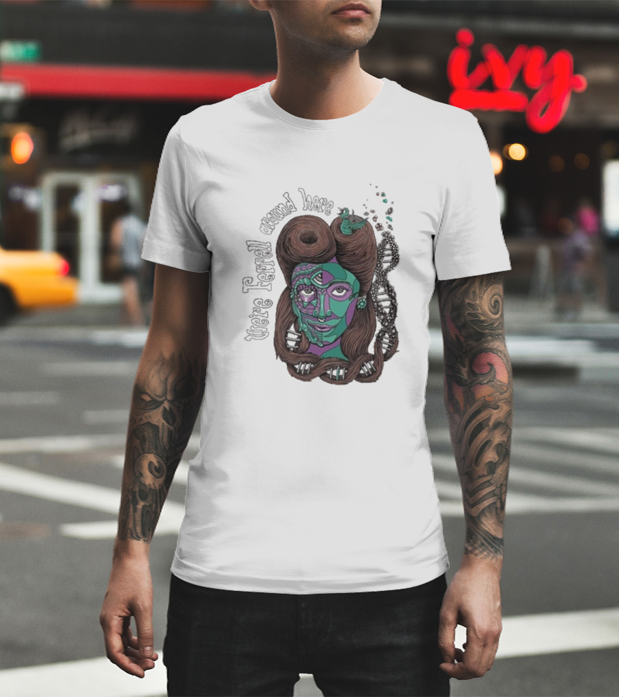 We're Ferrell Around Here Mosaic Face With Twists T-Shirt