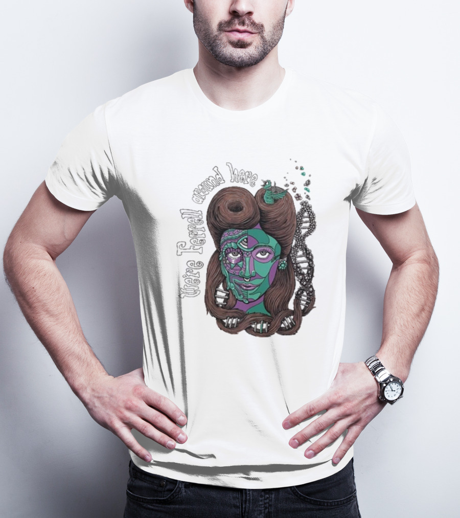 We're Ferrell Around Here Mosaic Face With Twists T-Shirt