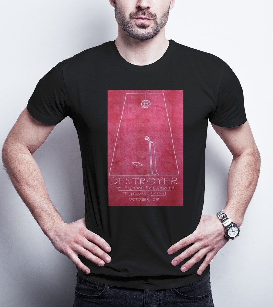 Destroyer With Eleanor Friedberger At Tubby’s October 27 Kingston NY T-Shirt