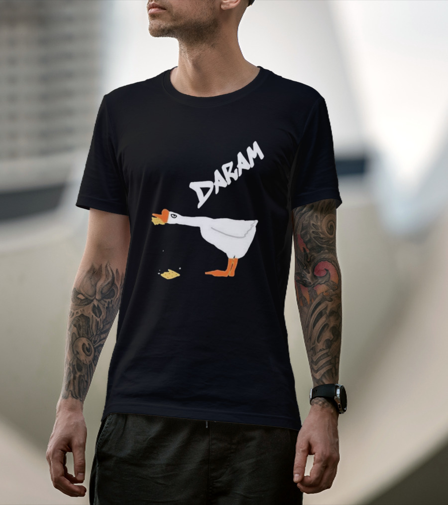 Goose Snack Humor Daram Goose Eating Cookie T-Shirt