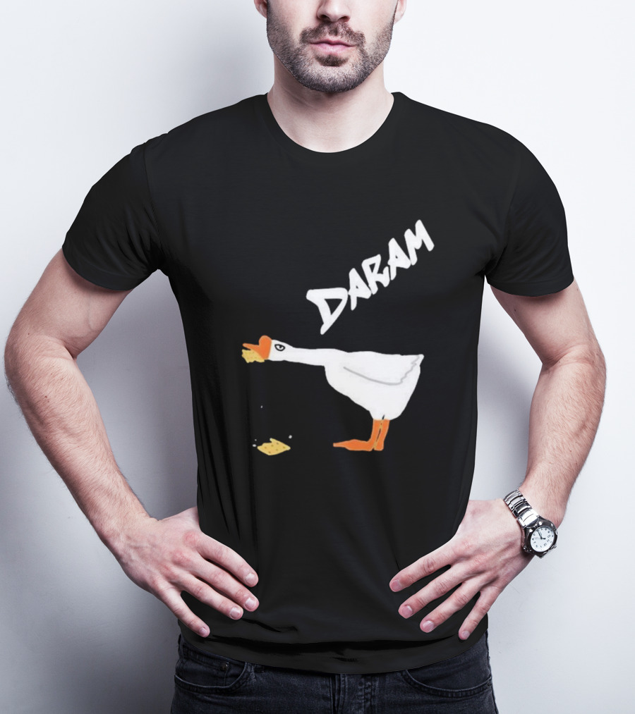 Goose Snack Humor Daram Goose Eating Cookie T-Shirt