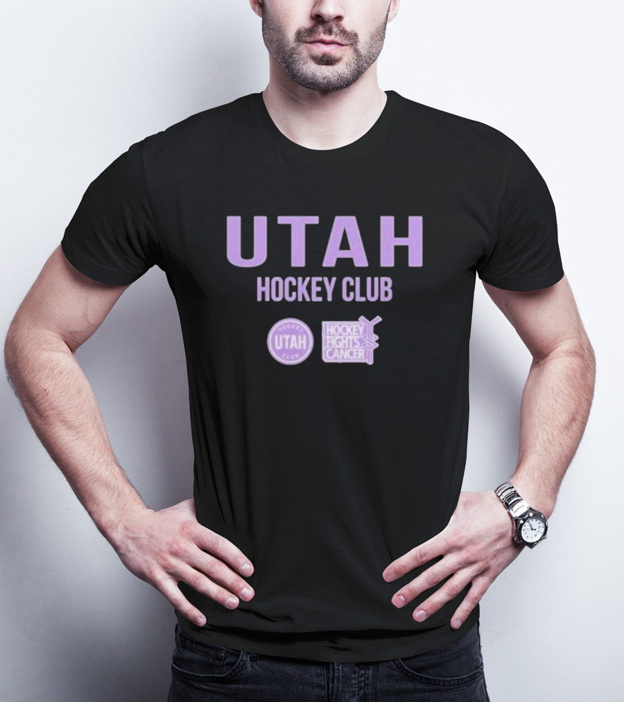 Utah Hockey Club Hockey Fights Cancer T-Shirt