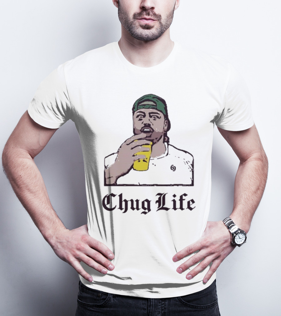 Campeche Collective Chug Life David Bakhtiari FootballPlayer With Yellow Cup T-Shirt