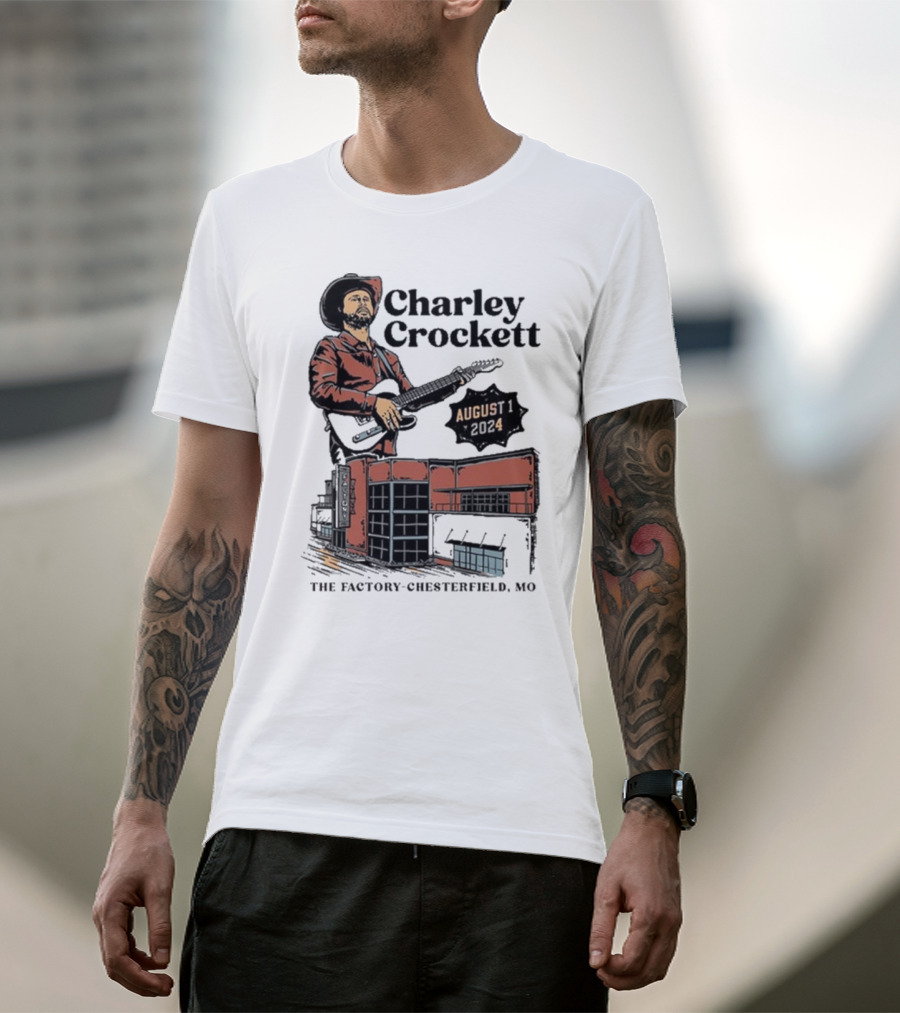 Charley Crockett Live At The Factory Chesterfield Missouri August 1 T-Shirt