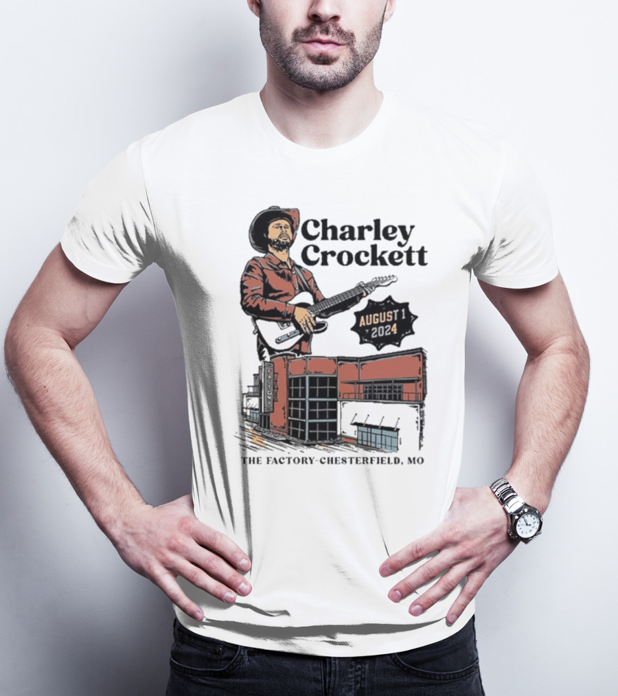 Charley Crockett Live At The Factory Chesterfield Missouri August 1 T-Shirt