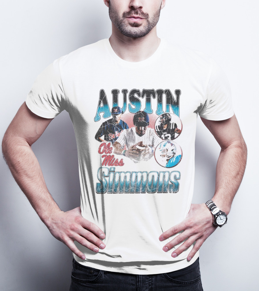 Austin Simmons Ole Miss Rebels Vintage 90s Sports T-Shirt
