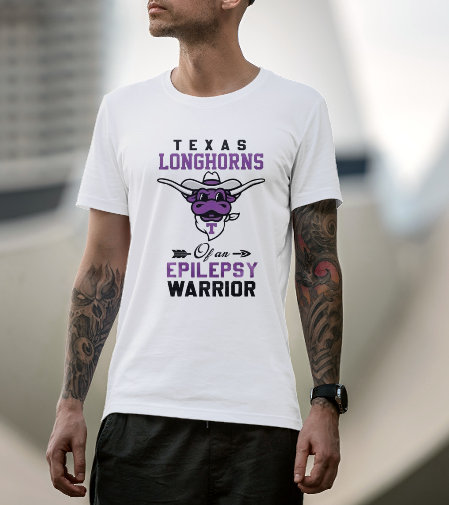 Texas Longhorns Epilepsy Warrior Cow Mascot T-Shirt