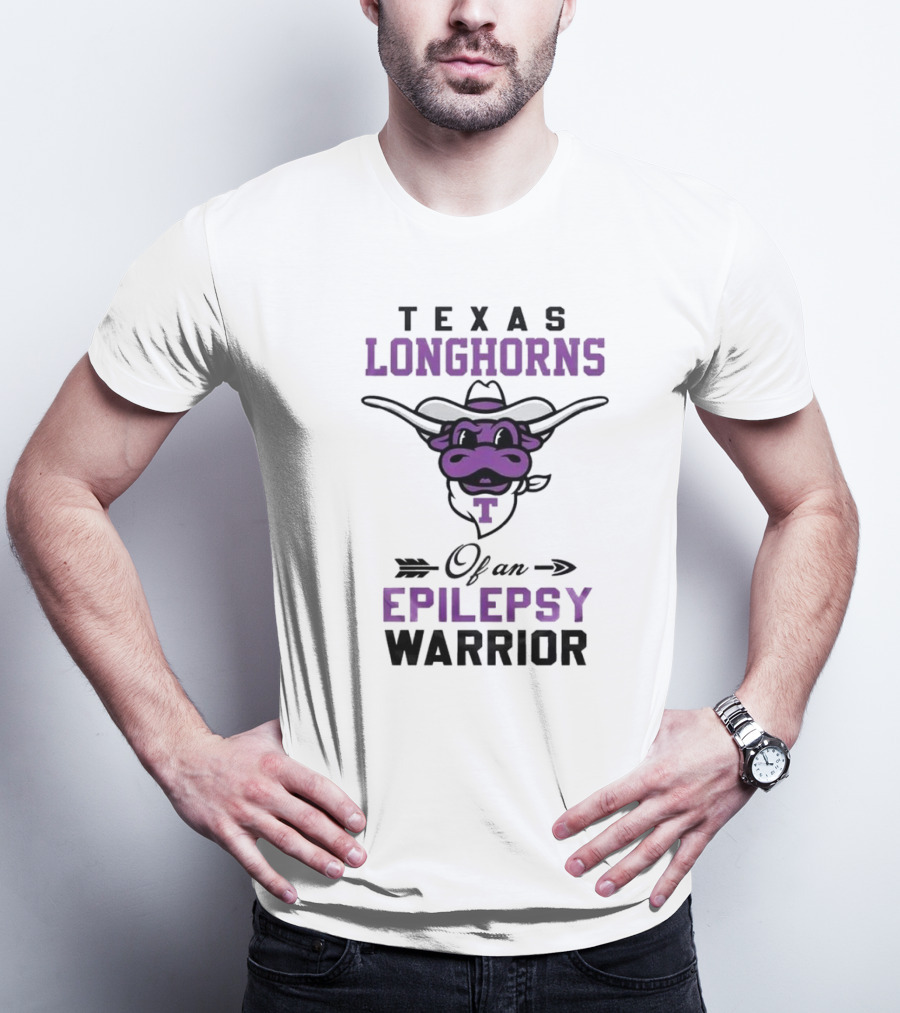 Texas Longhorns Epilepsy Warrior Cow Mascot T-Shirt