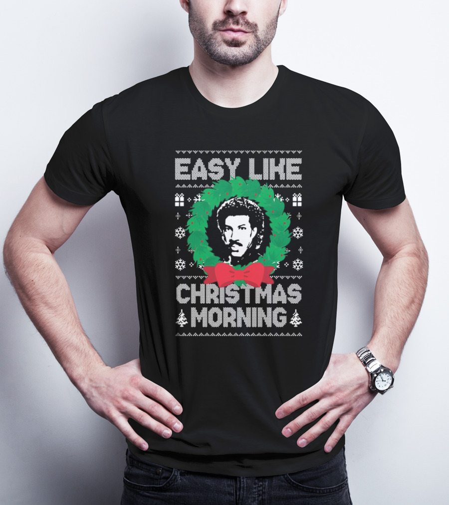 Easy Like Christmas Morning Lionel Richie Wreath T-Shirt