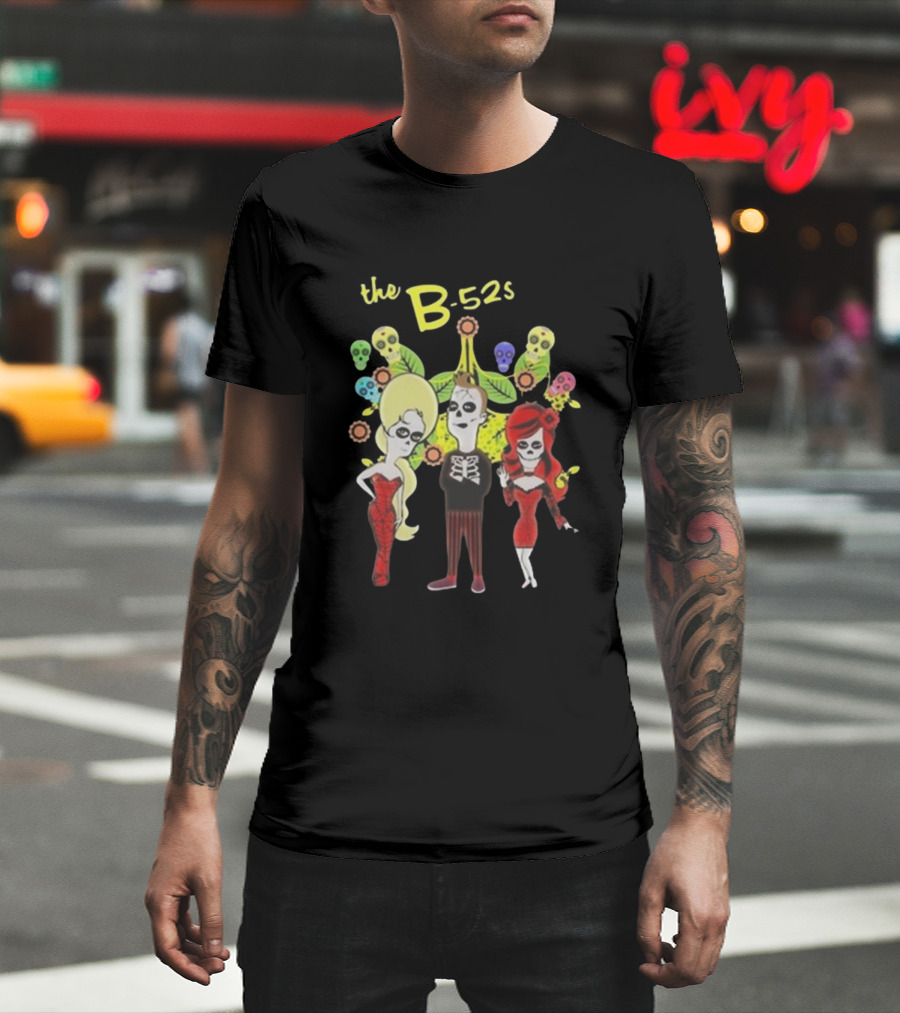 The B-52s Day Of The Dead Inspired Chicago Tour T-Shirt