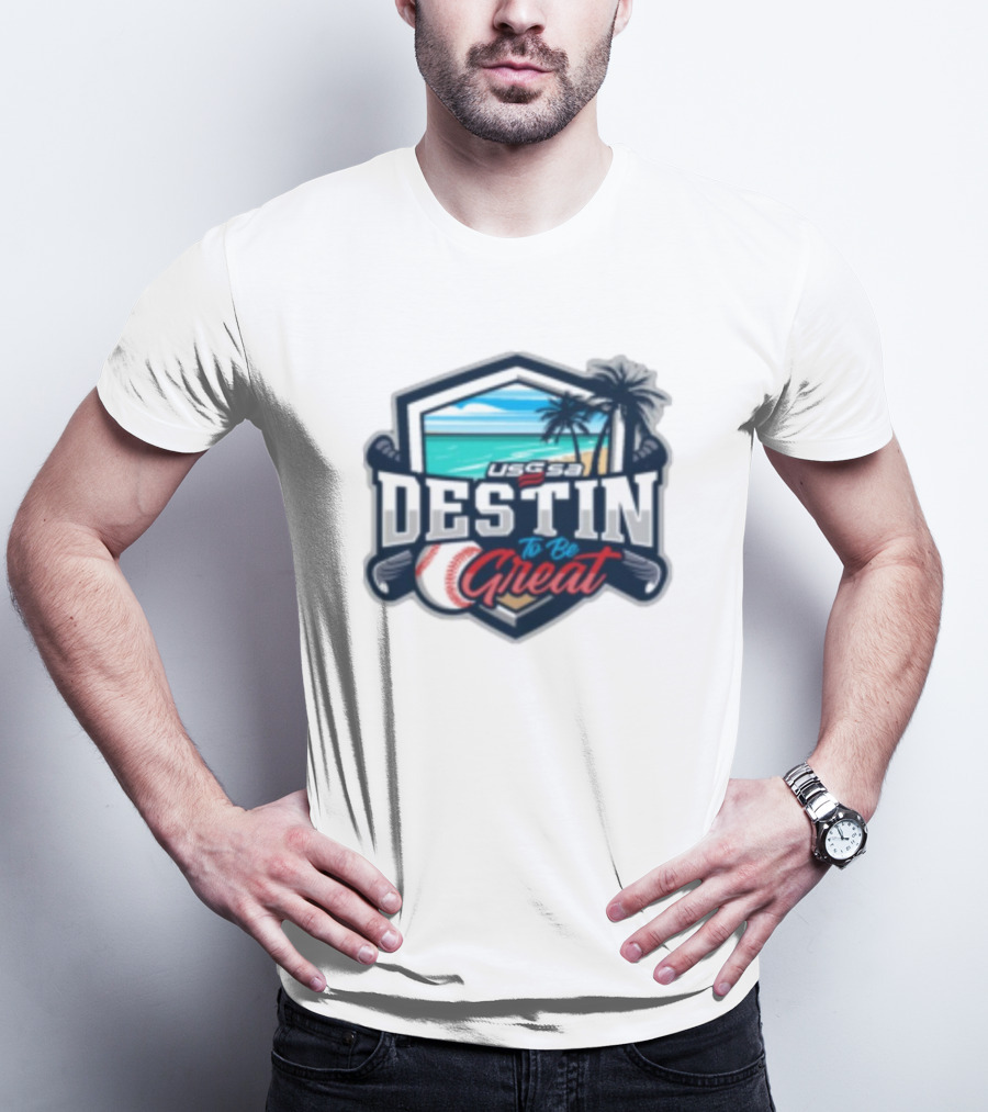 USSSA Destin To Be Great Baseball Event With Beach And Palm Trees November 16-17 T-Shirt