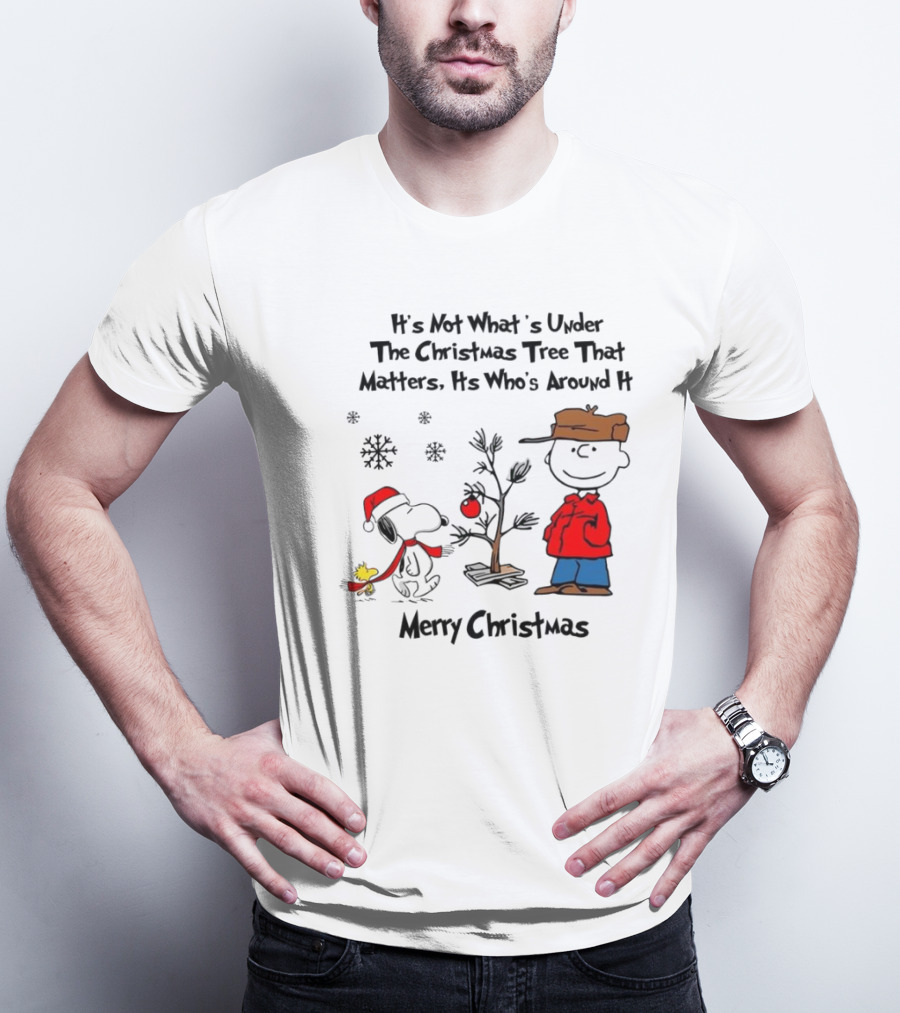 Snoopy Charlie Brown Woodstock Christmas Tree Matters Merry Christmas T-Shirt
