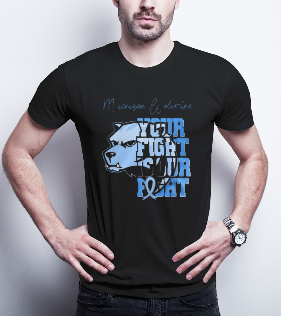 Michigan Wolverines Your Fight Is Our Fight Tackle Diabetes Awareness T-Shirt