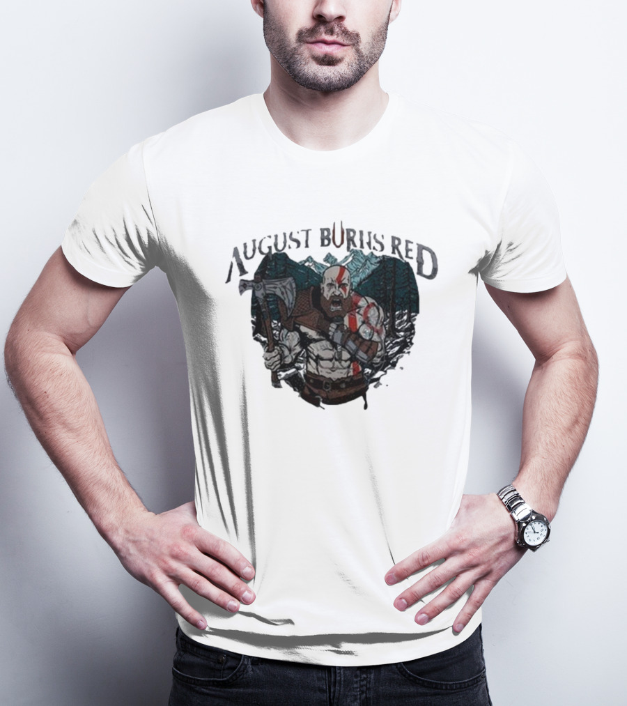 August Burns Red Norse Warrior Axe Forest Scene T-Shirt