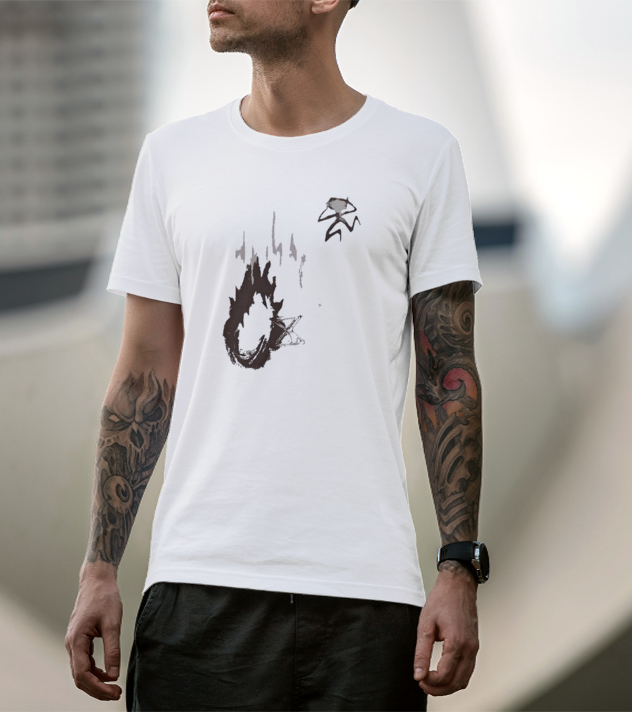 Big Trouble Trouble Brown Running From Fiery Explosion T-Shirt