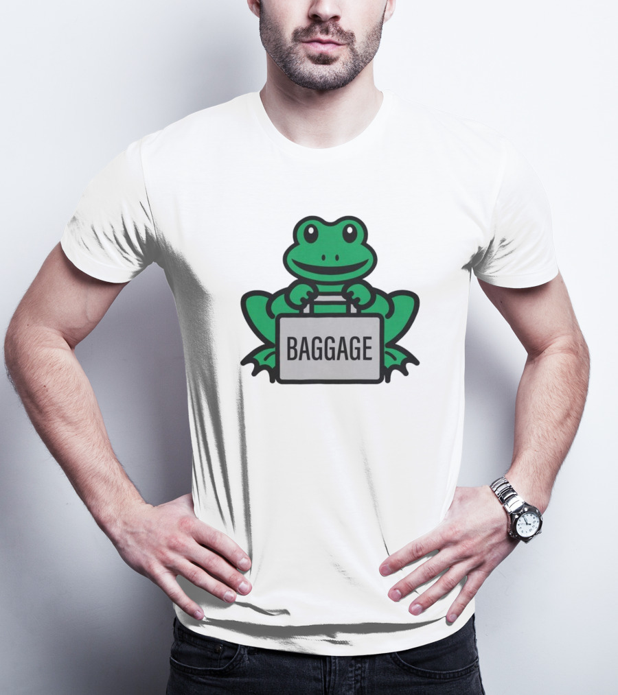 Team Baggage Frog Holding Baggage T-Shirt