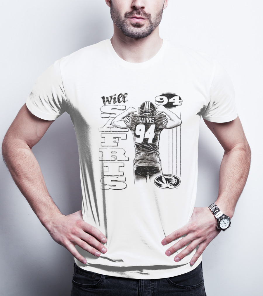 Will Safris 94 Missouri Tigers Football Player T-Shirt
