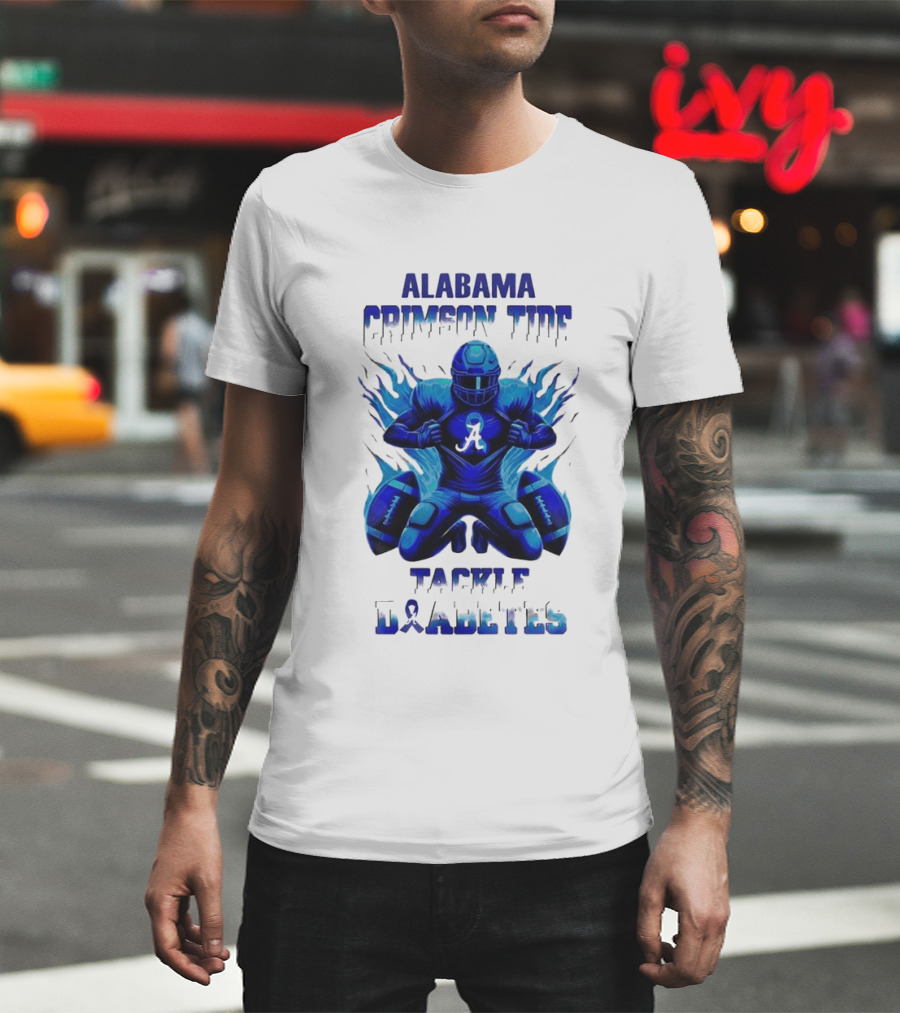 Alabama Crimson Tide Football Tackle Diabetes Awareness Month November T-Shirt