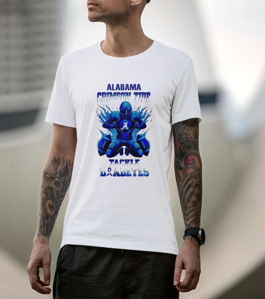 Alabama Crimson Tide Football Tackle Diabetes Awareness Month November T-Shirt