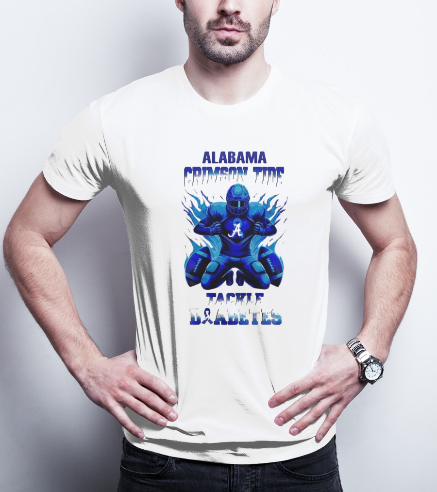 Alabama Crimson Tide Football Tackle Diabetes Awareness Month November T-Shirt
