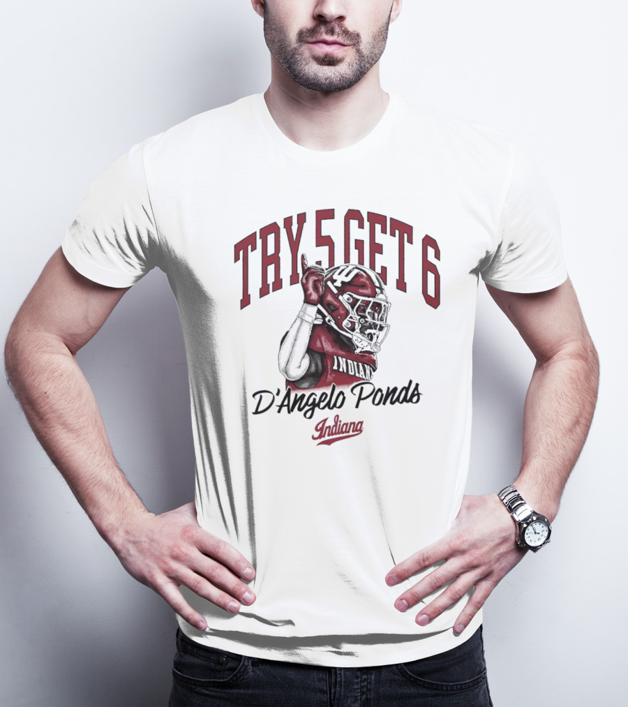 TRY 5 GET 6 D’Angelo Ponds Indiana Hoosiers T-Shirt