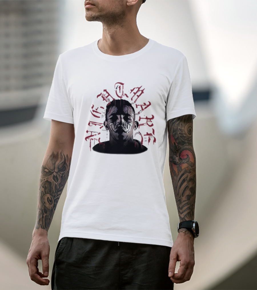 New Carlos Prates Nightmare Dark Face Tattoo Typography T-Shirt