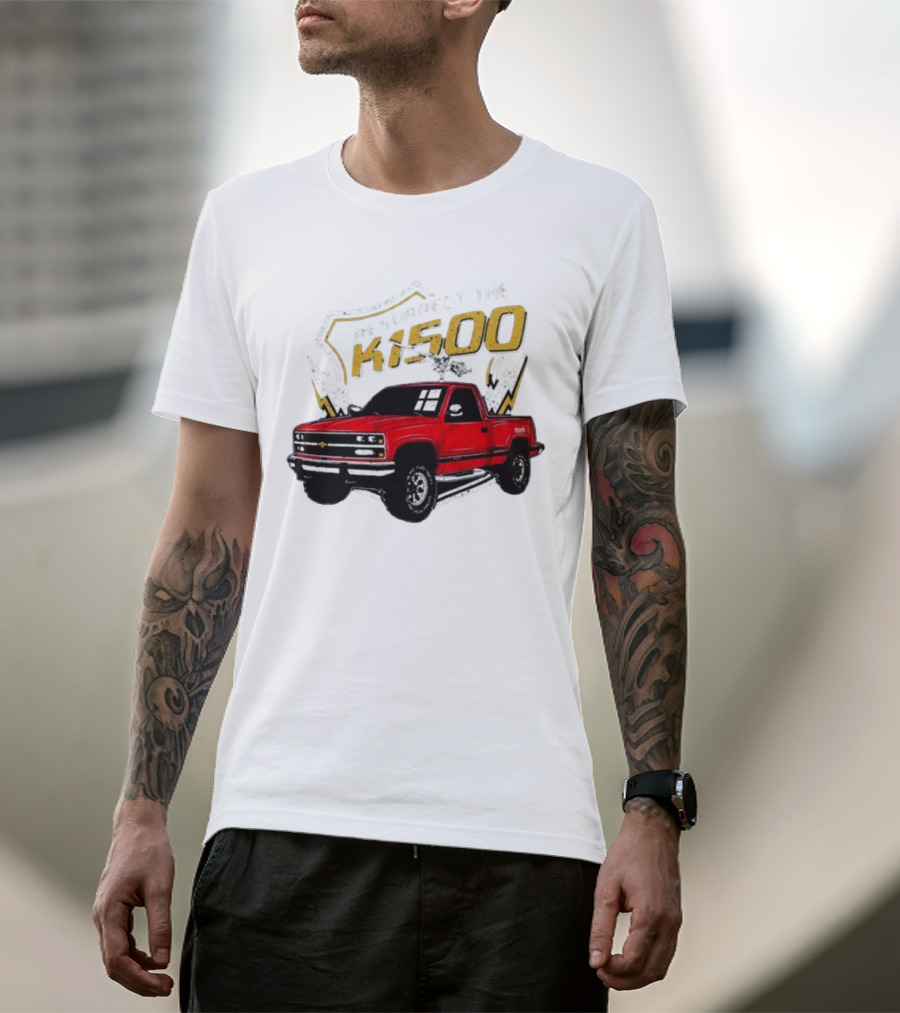 Resurrect The K1500 Fat Electrician Red Chevy Pickup Truck T-Shirt