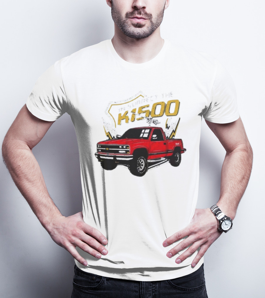 Resurrect The K1500 Fat Electrician Red Chevy Pickup Truck T-Shirt