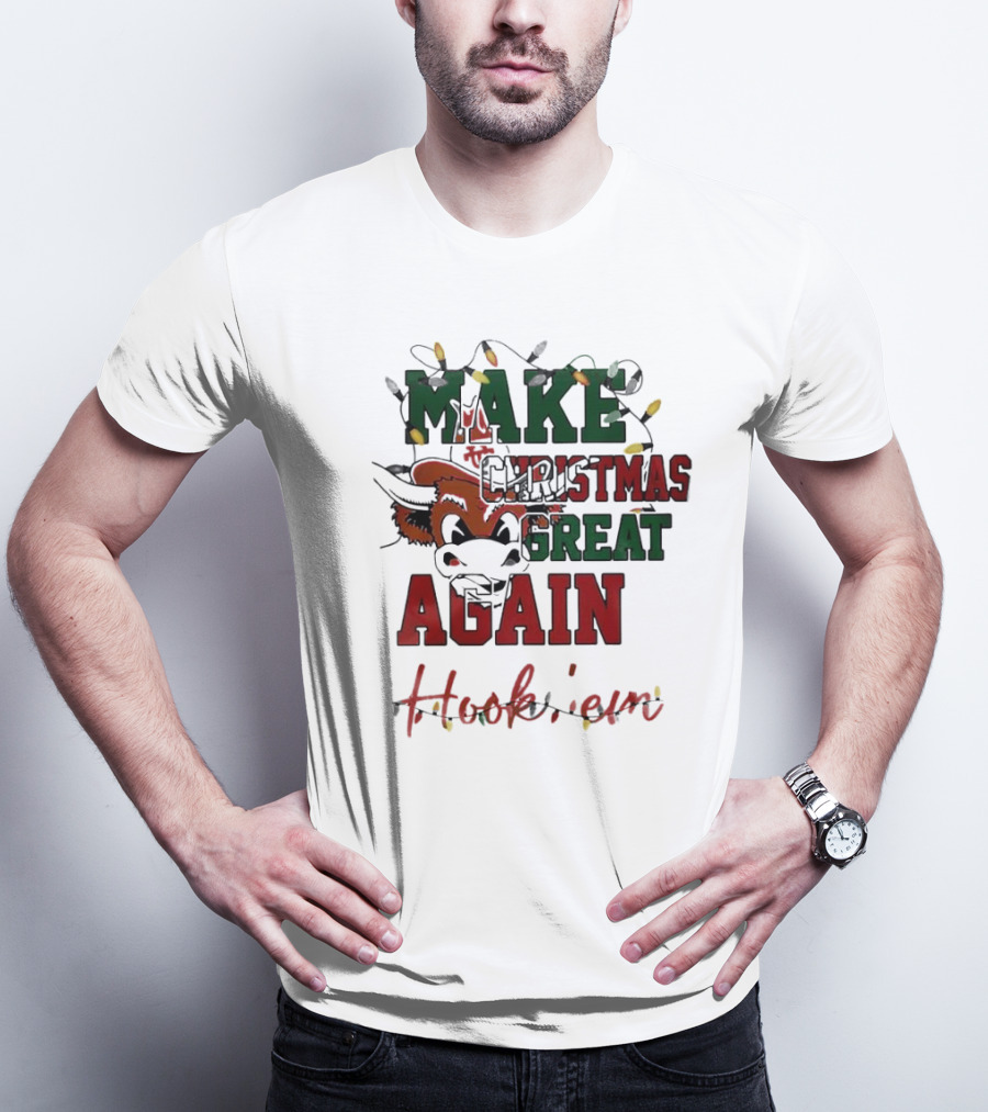 Make Christmas Great Again Hook 'em Texas Longhorns T-Shirt
